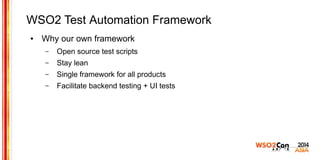 WSO2Con Asia 2014 - Effective Test Automation in an Agile Environment | PDF