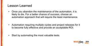 Wso2con test-automation | PDF