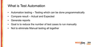 Wso2con test-automation | PDF