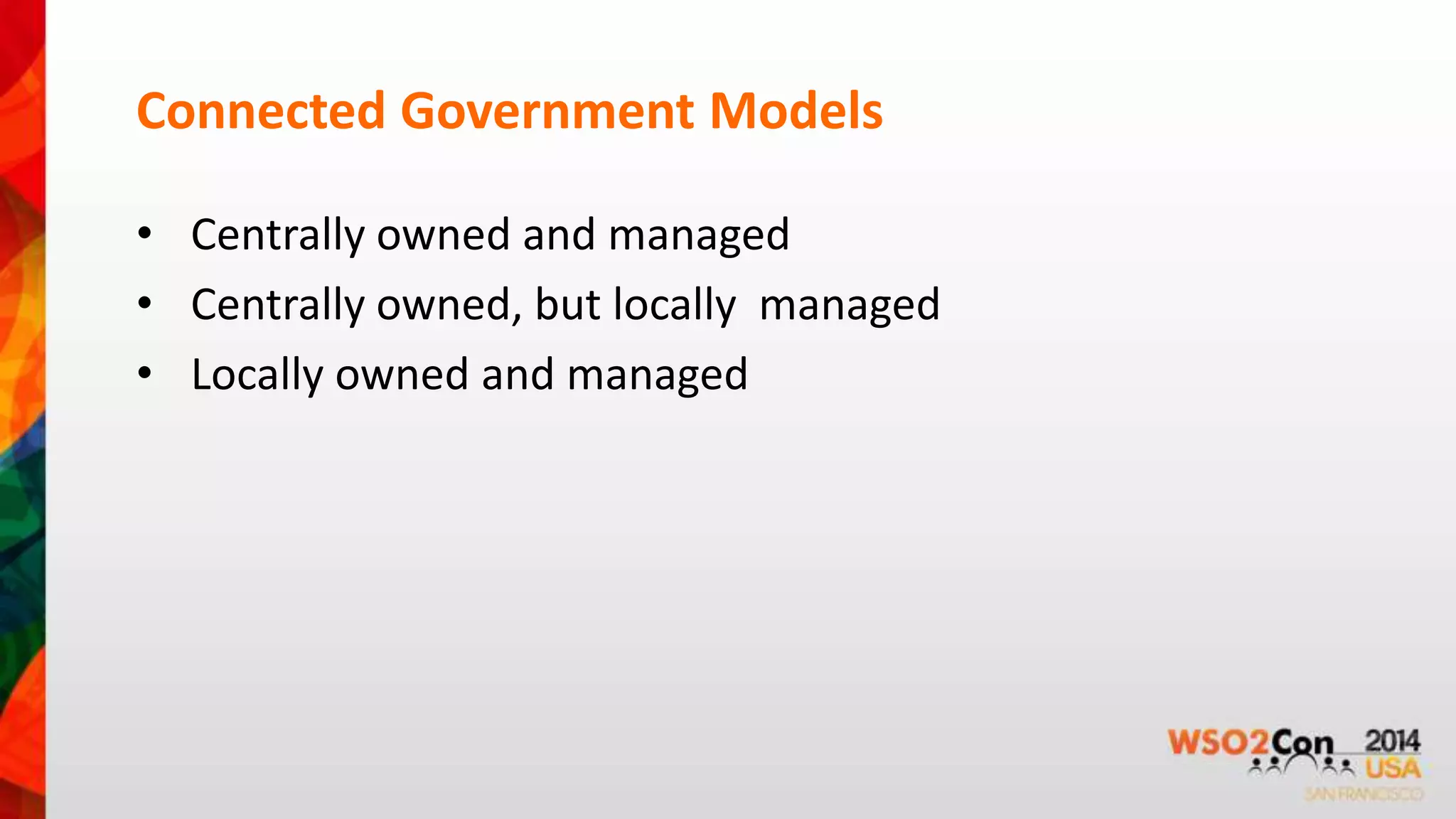 Connected Government Reference Architecture - WSO2Con 2014 USA | PPTX