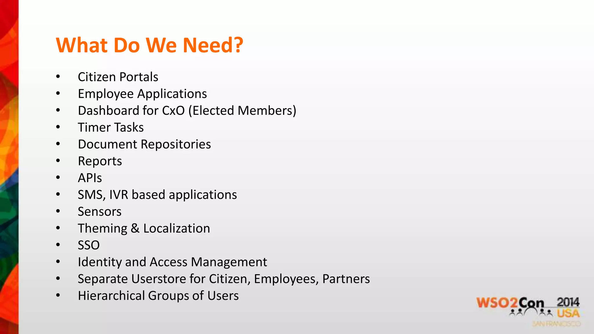 Connected Government Reference Architecture - WSO2Con 2014 USA | PPTX