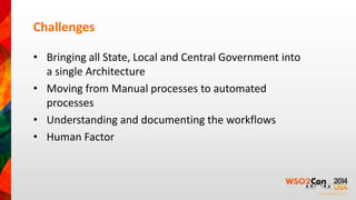 Connected Government Reference Architecture - WSO2Con 2014 USA | PPTX
