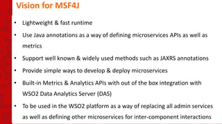 Introduction to WSO2 Microservices Framework for Java - MSF4J - WSO2Con ...