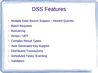 Technical Introduction to WSO2 DSS 2.6.0 | PPT