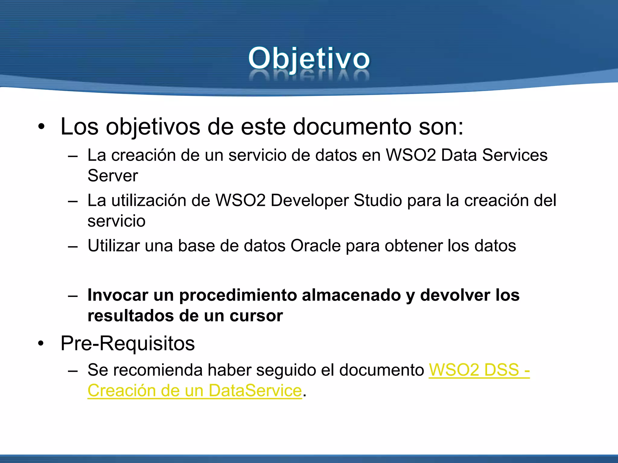 Wso2 Dss Calling Stored Procedures With Cursors Ppt