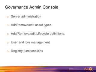 WSO2 Governance Registry - Product Overview | PDF