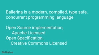 [WSO2 Integration Summit Bern 2019] Ballerina — Cloud-native Middleware as a Programming ...