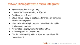 [WSO2 Integration Summit Milan 2019] Microservices and Container Based Architecture | PDF