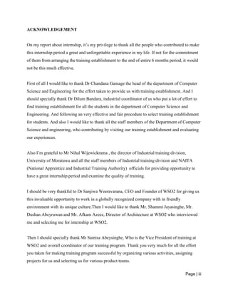 WSO2 Internship Report | PDF