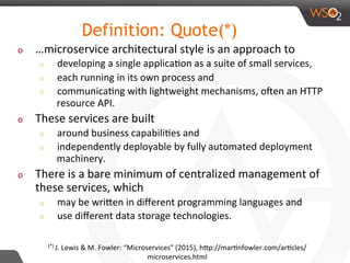 Deep-dive into Microservice Outer Architecture | PPT