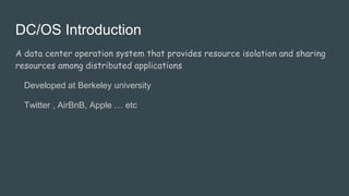WSO2 Middleware on DC/OS or Mesos | PPTX