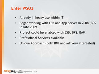 WSO2Con2011: Delivering the Goods? Integrated Order Management & Billing with BPS and ESB | PPT