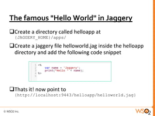 Wso2 product release webinar introducing jaggery | PDF