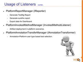 Wso2 test automation framework internal training | PDF