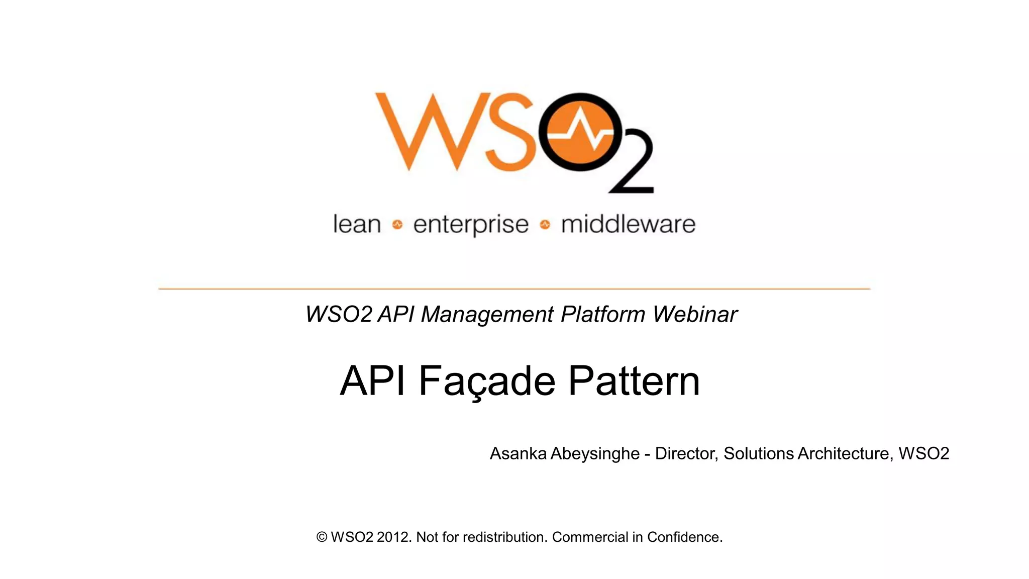 WSO2 Use Case - API Facade Pattern | PDF