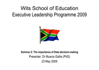 WSoE - Skills Programme Seminar 2 - 2009 | PPT