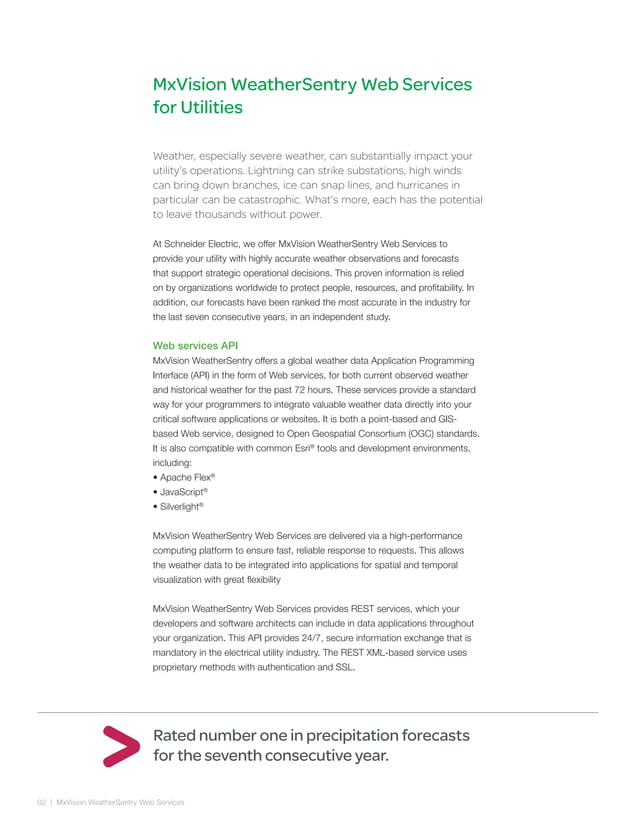 MxVision WeatherSentry® Web Services for Utilities | PDF | Internet ...