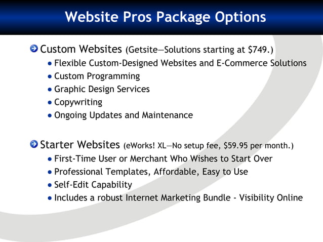 WSP Overview.PPT | Web Hosting | Internet