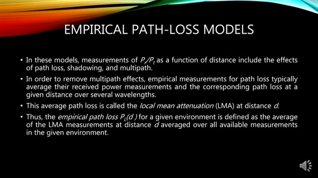 Path Loss and Shadowing | PPTX