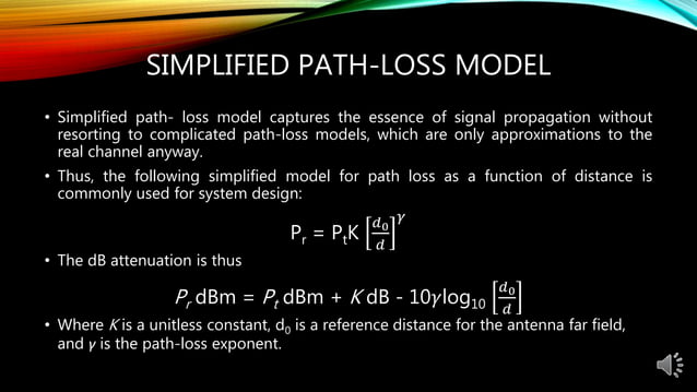 Path Loss and Shadowing | PPTX