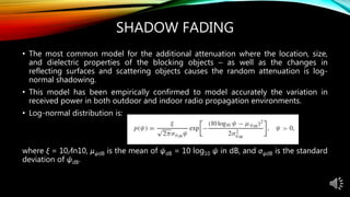 Path Loss and Shadowing | PPTX