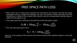 Path Loss and Shadowing | PPTX