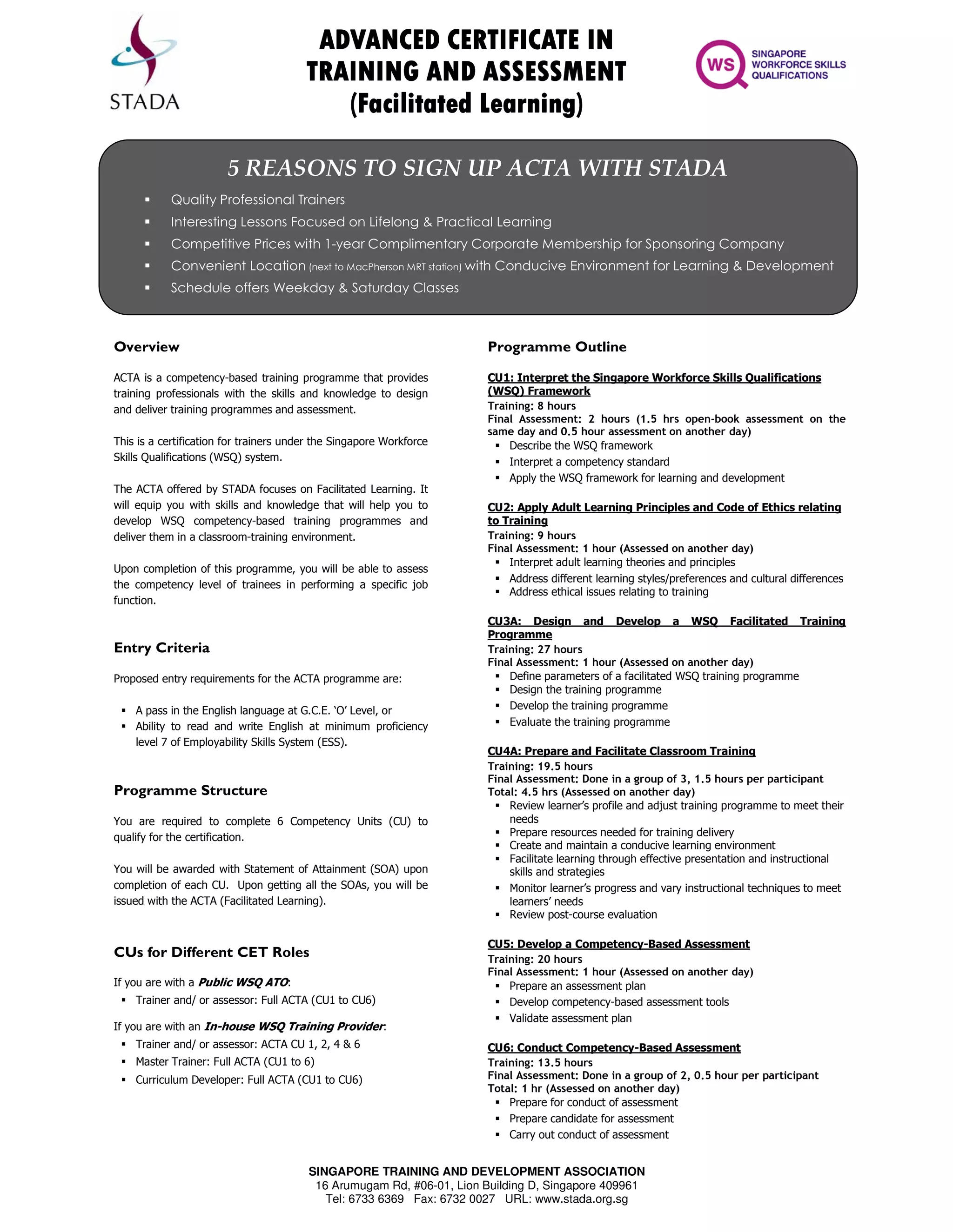 Wsq stada-acta | PDF