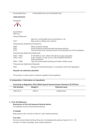 Uv 531 chimassorb 81 cas 1843 05-6 safety data sheet msds sds baoxu ...