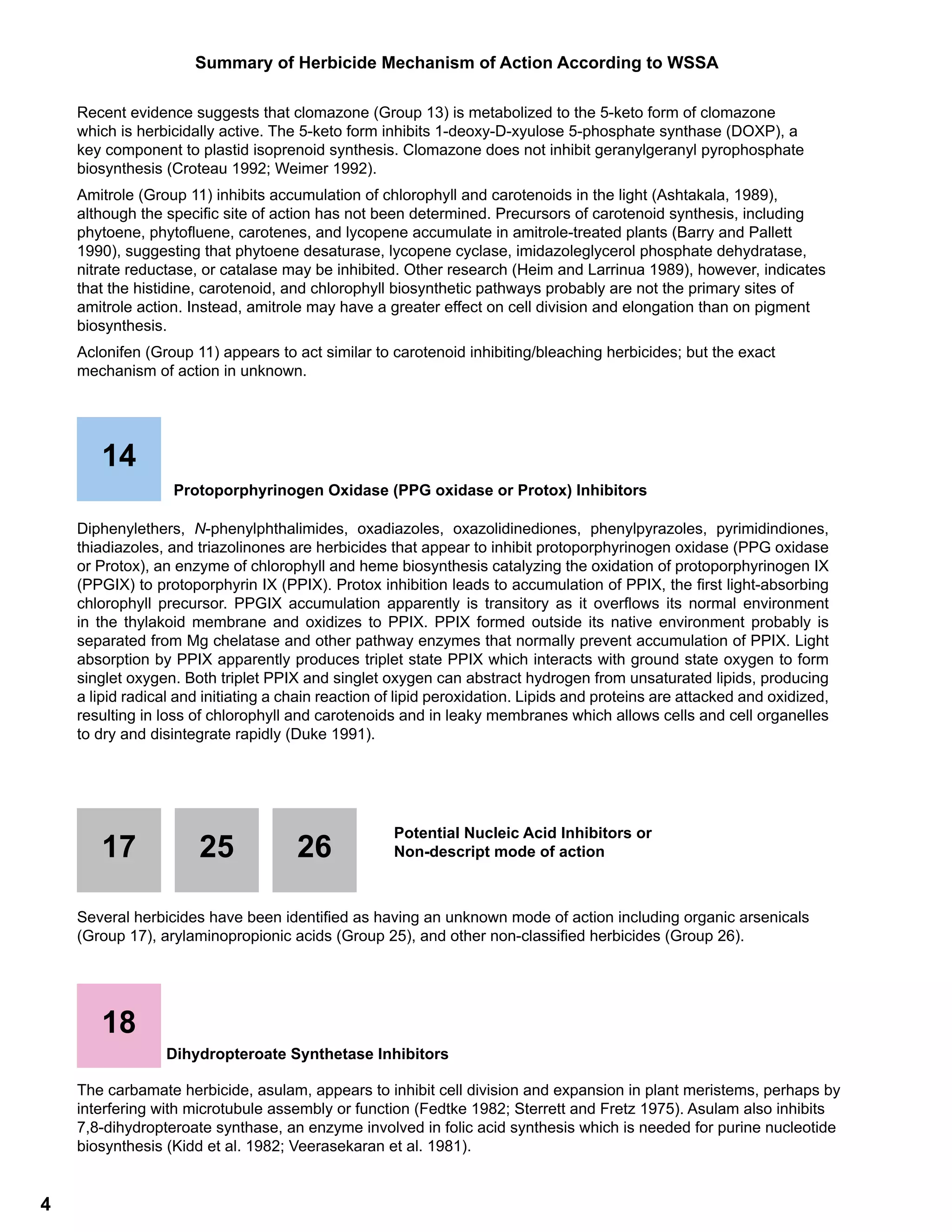 HERBICIDE MECHANISM | PDF