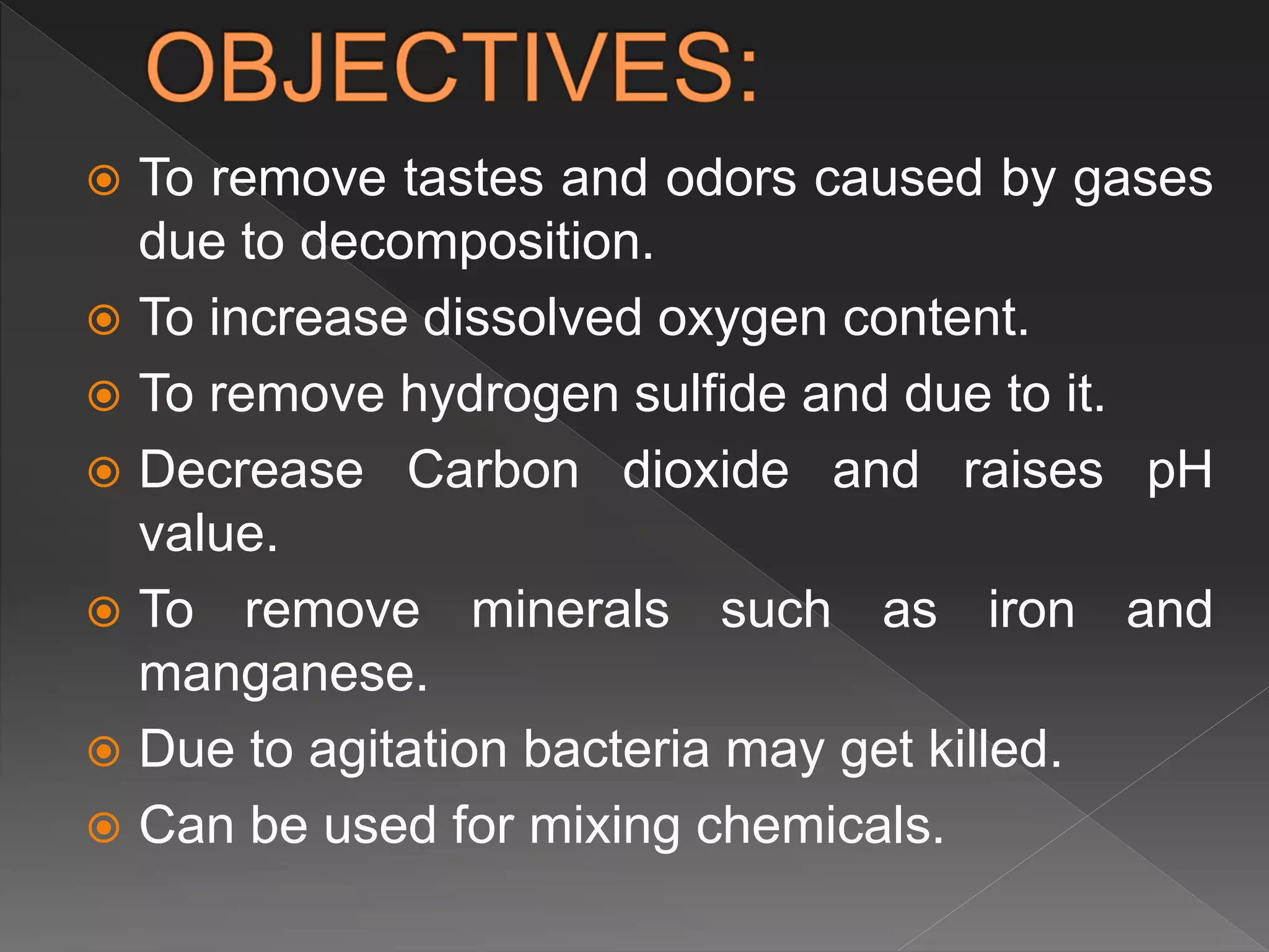 areation and types of aeration in waste water treatment | PPTX