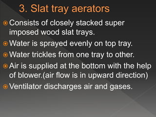 areation and types of aeration in waste water treatment | PPTX