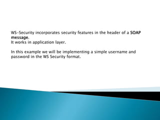 Ws security with mule | PPT