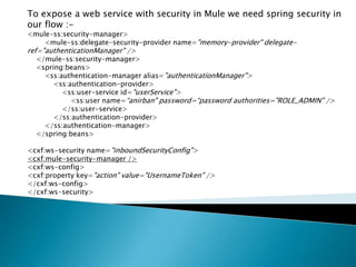 Ws security with mule | PPT