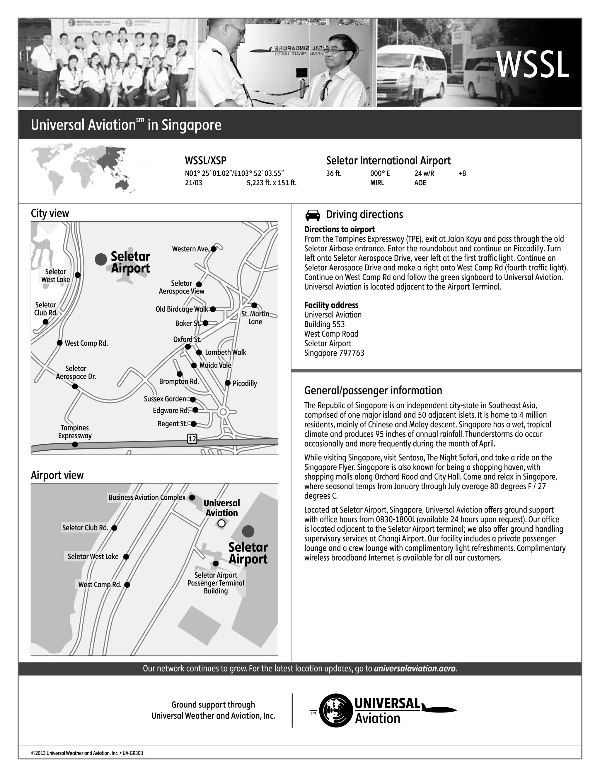 WSSL FBO Ground Handling Agent Seletar International Airport, Singapore ...