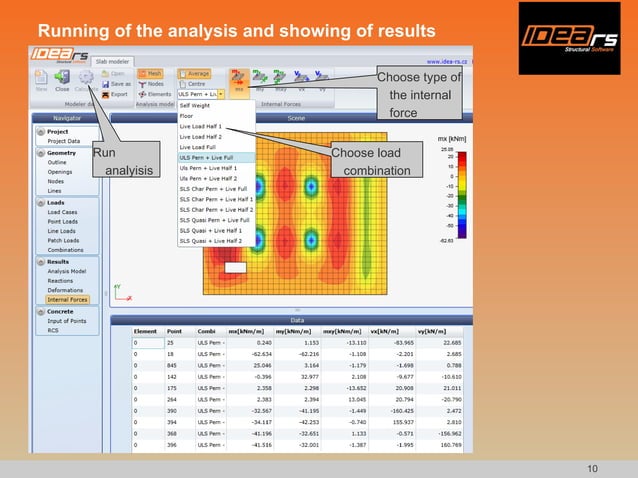 Idea WsSlab - Tutorial 1 - creating, analysis and design of concrete slab | PPT
