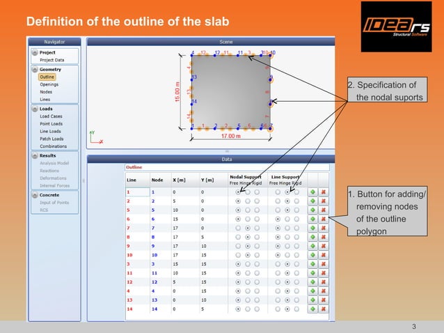 Idea WsSlab - Tutorial 1 - creating, analysis and design of concrete slab | PPT