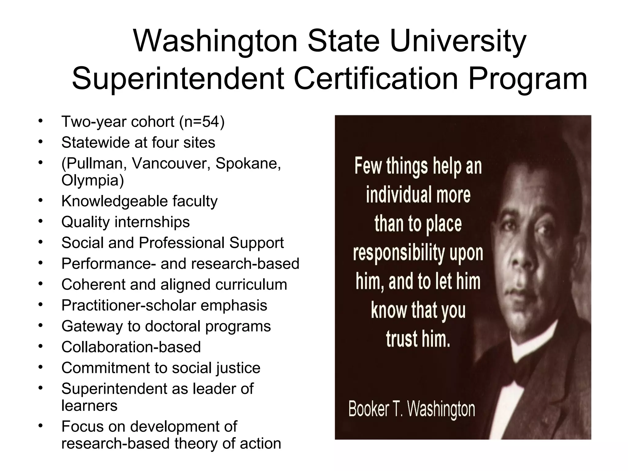 WSU Superintendent Certification Program Overview | PPT | Professional ...