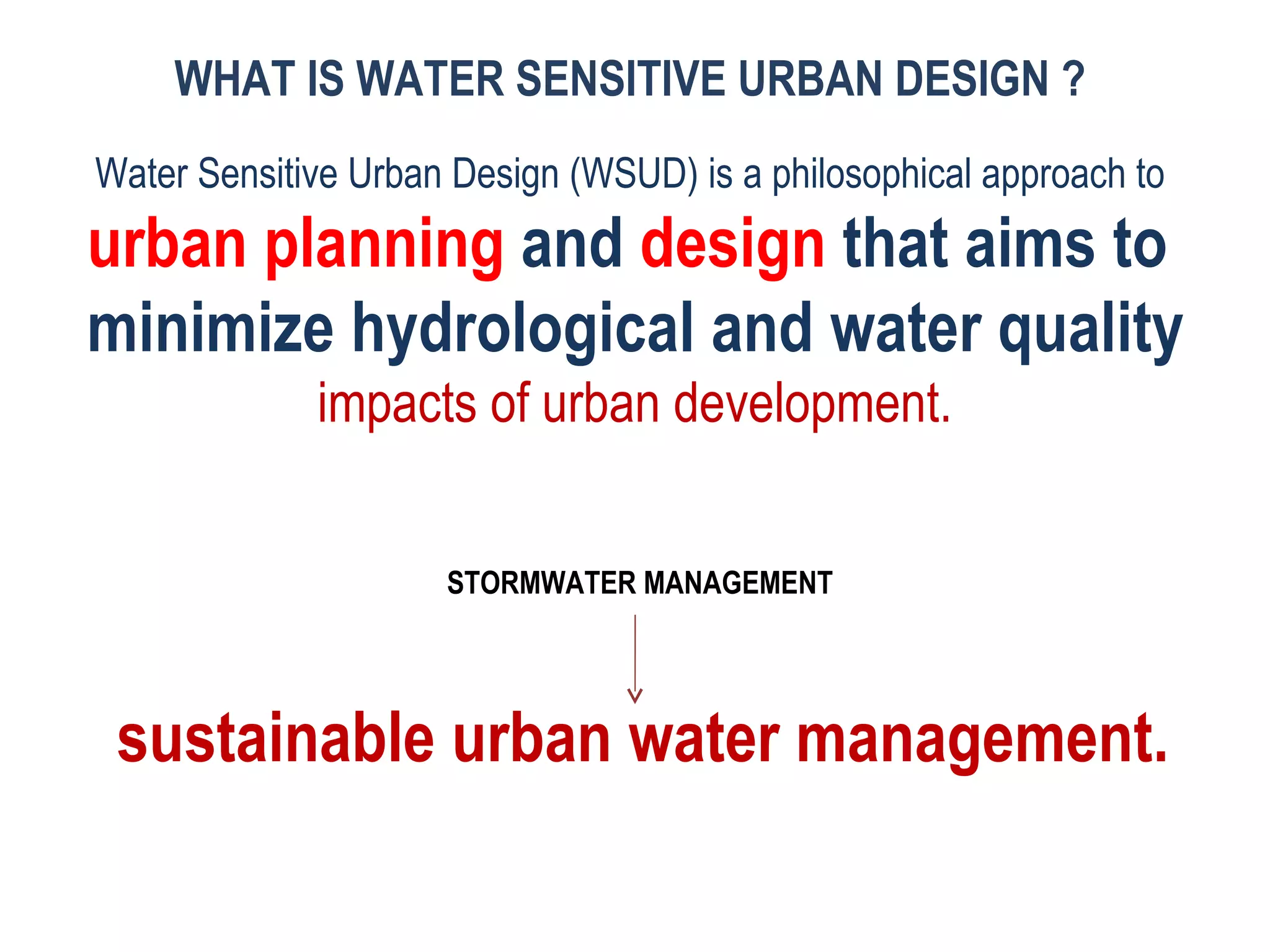 Water Sensitive Urban Design | PPT