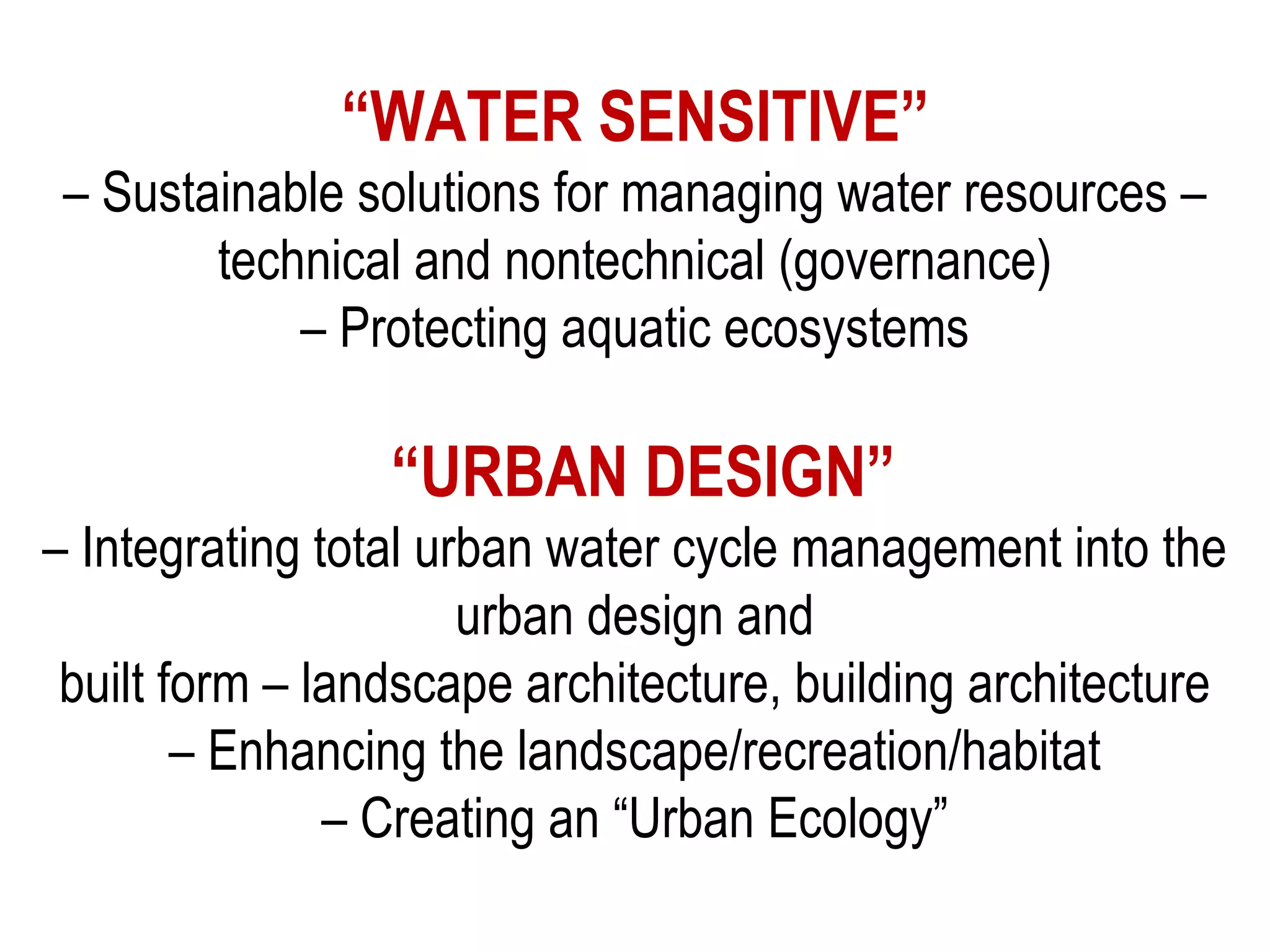 Water Sensitive Urban Design | PPT