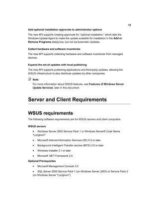 Wsus30 overview | PDF