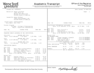 Wsu transcript | PDF