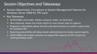 Managing and Deploying High Performance Computing Clusters using Windows HPC Server 2008 R2 | PPT