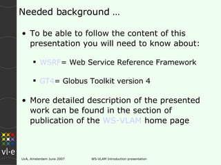WS-VLAM workflow | PPT