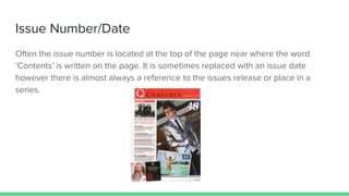 Codes and conventions of a contents page | PPTX | Publishing Industry ...