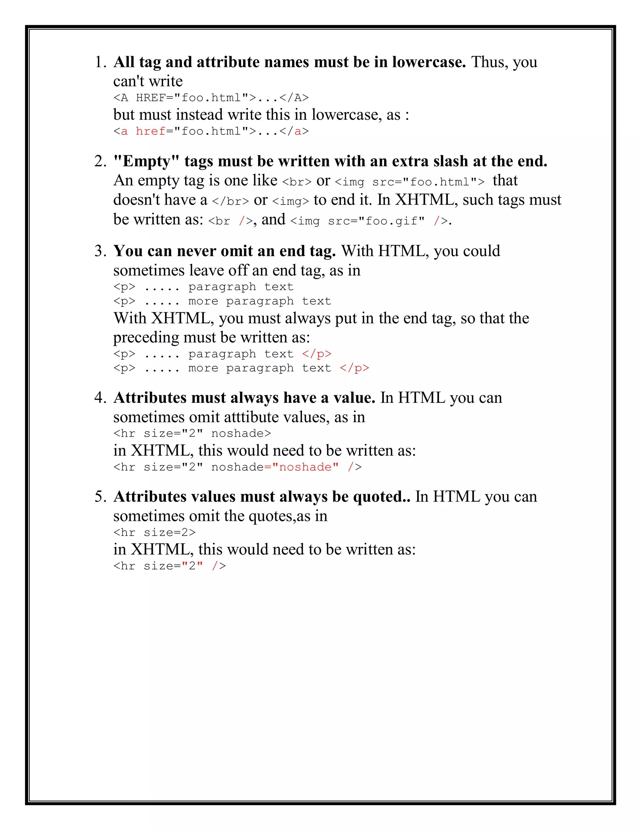 HTML practical file | PDF