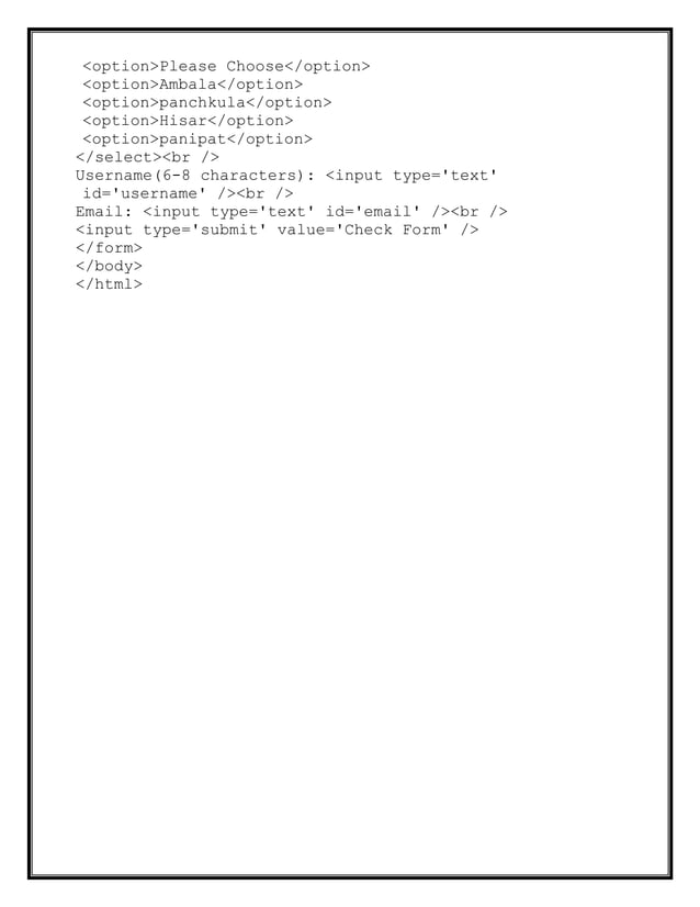 Html Practical File Pdf 