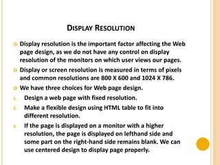 Web Design Issues | PPTX