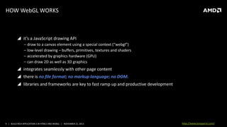 WT-4064, Build Rich Applications with HTML5 and WebGL, by Tony Parisi | PPT