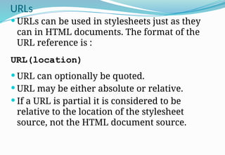 Presentation on CSS, Style Sheet, Types of Styles, Types of Text ...