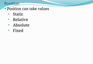 Presentation on CSS, Style Sheet, Types of Styles, Types of Text ...